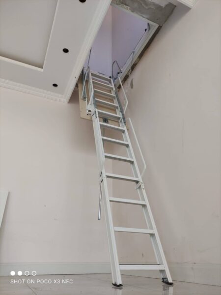 3.65 – 5 Metre Açılır 4 Katlanır Metal Çatı Merdiveni